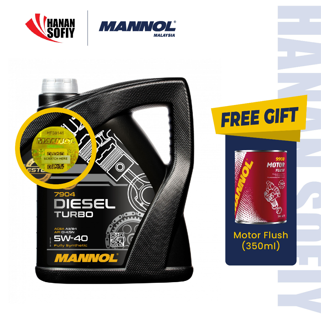 MANNOL MN7904 Diesel Turbo 5W40 (5L) | Shopee Malaysia