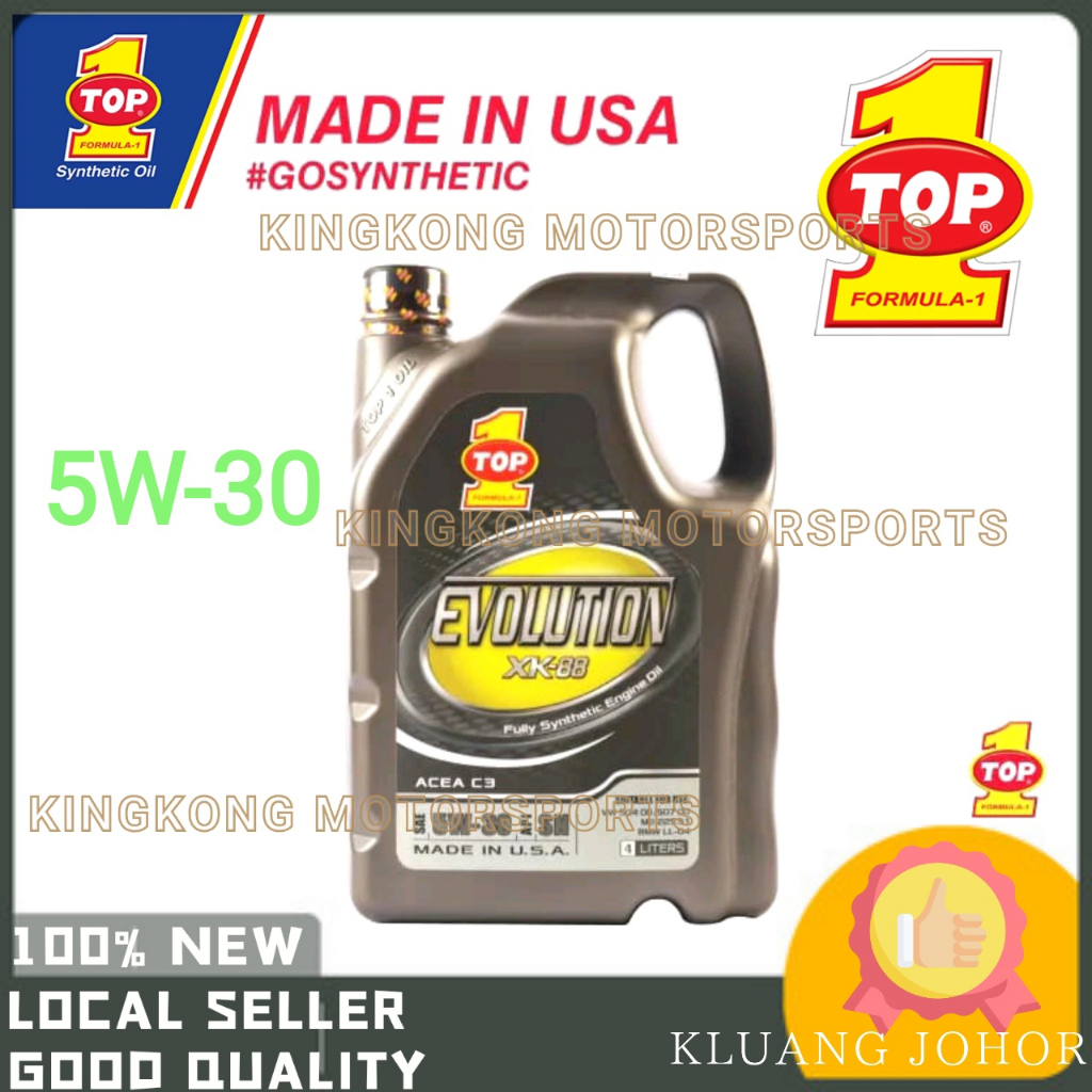 USA TOP 1 EVOLUTION XK88 ENGINE OIL 5W-30 4 LITTER 4L FULLY SYNTHETIC ...
