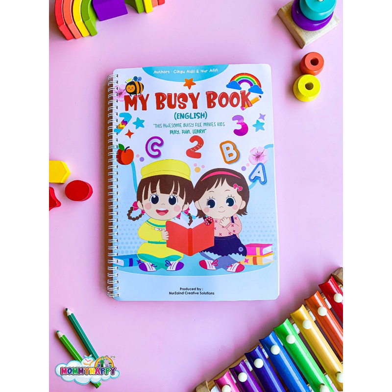 MY BUSY BOOK ENGLISH FOR KIDS AND TODDLERS VELCRO TAPE FINE MOTOR ...