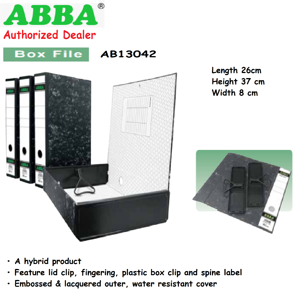 ABBA Box File F4 13042 / ABBA F4 File Kotak F4 3" | Shopee Malaysia