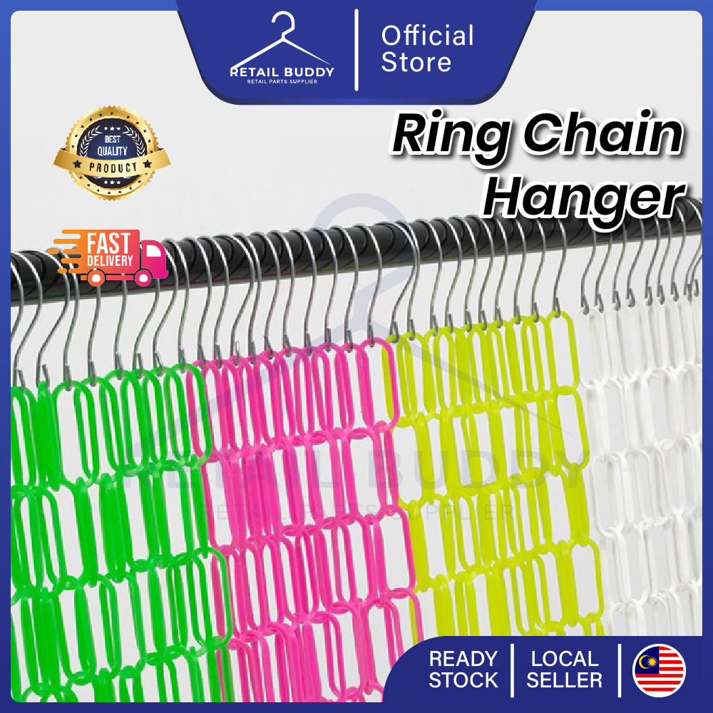 Plastic Ring Chain Hanger Clothes Display Plastik Penyangkut Baju ...