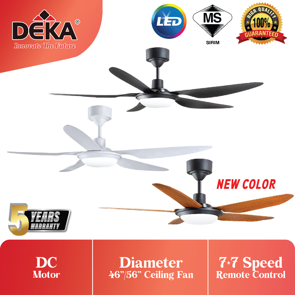 DEKA KRONOS F5DC BABY/ F5DC LED 7 SPEED CEILING FAN 46" and 56” WITH ...