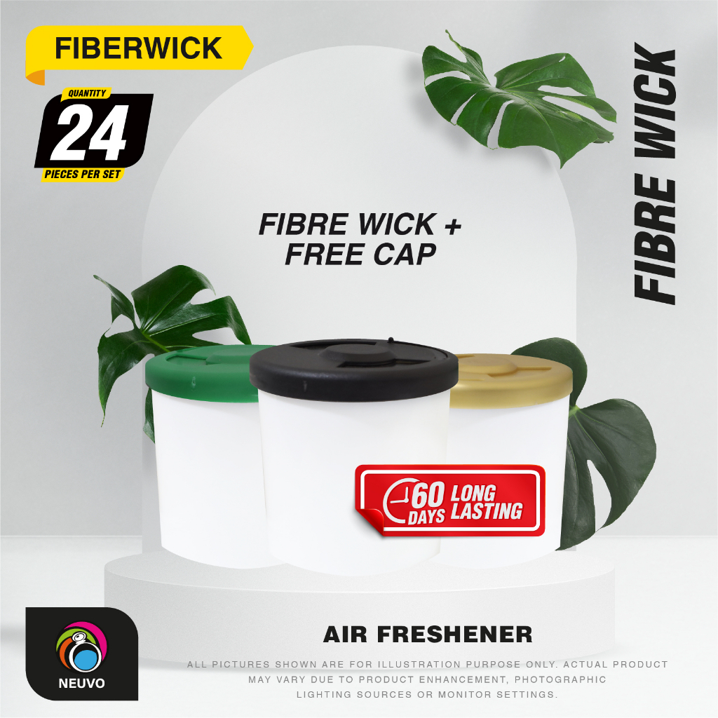 {24PCS} FIBRE WICK 80g air freshener / pewangi kereta / free cover fan ...