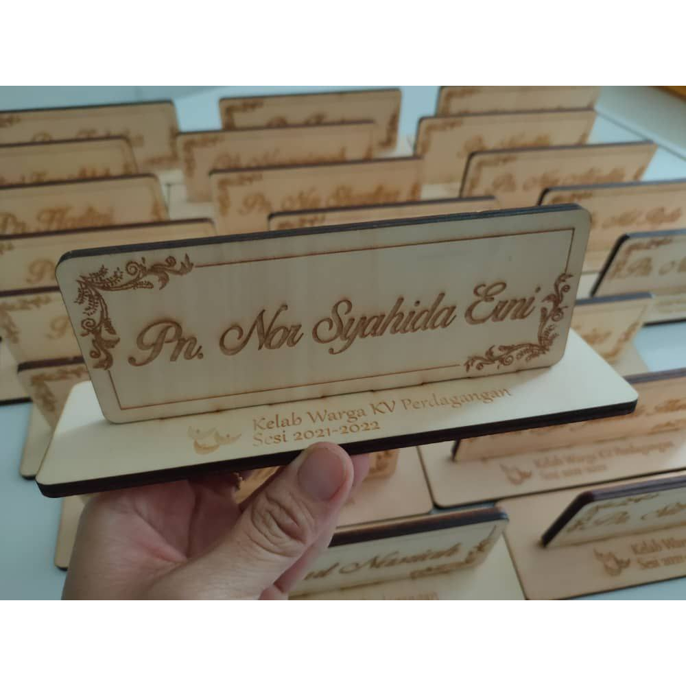 Table Stand Signage Wooden Signage Wooden Stand Signage Kayu Signage ...
