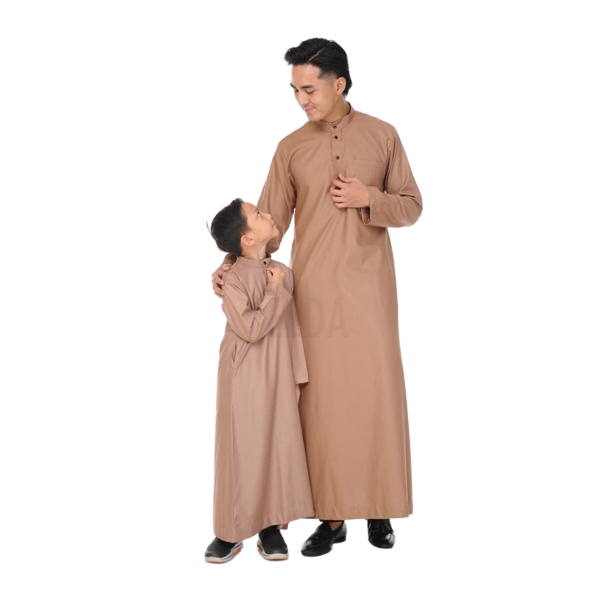 100% premium gold quality, jubah saudi A1, jubah dewasa Round neck ...