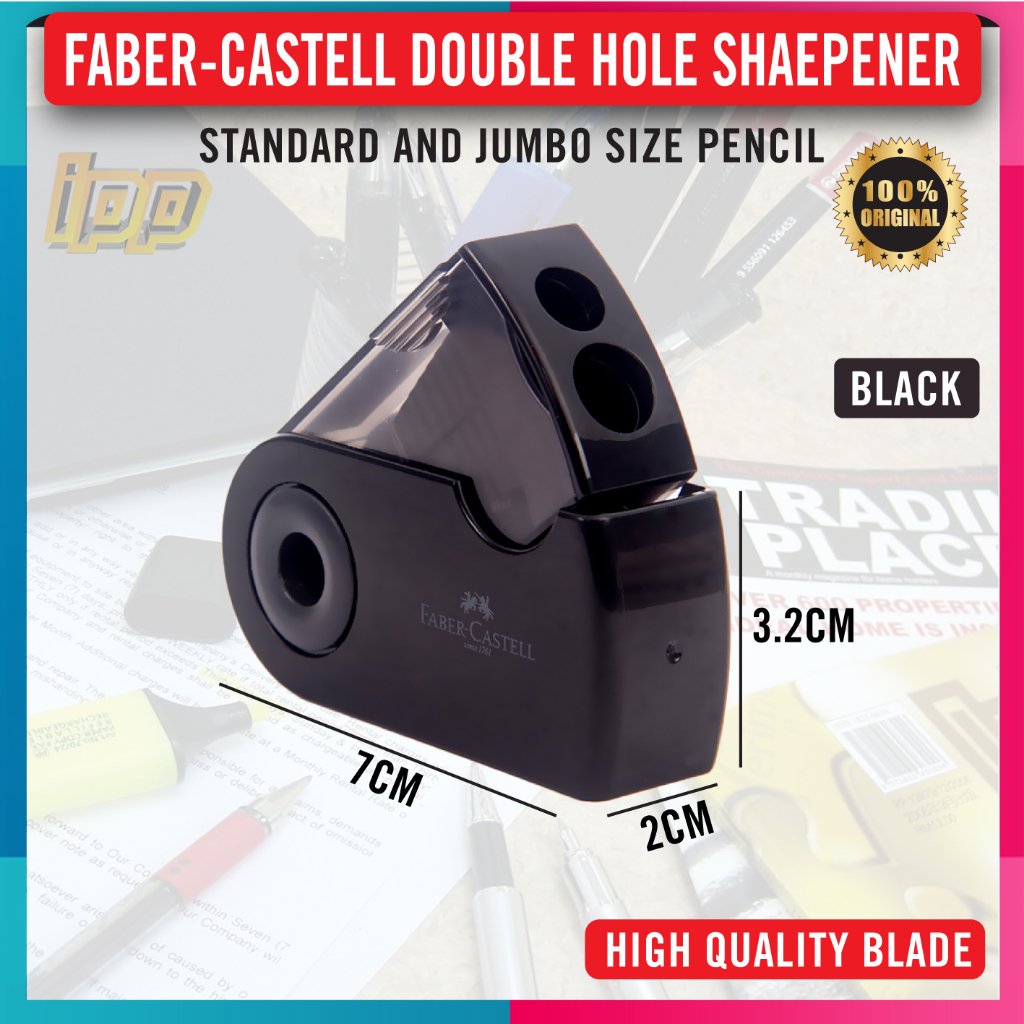 Faber-Castell Double-Hole Pencil Sharpener / Standard and Jumbo Pencil ...