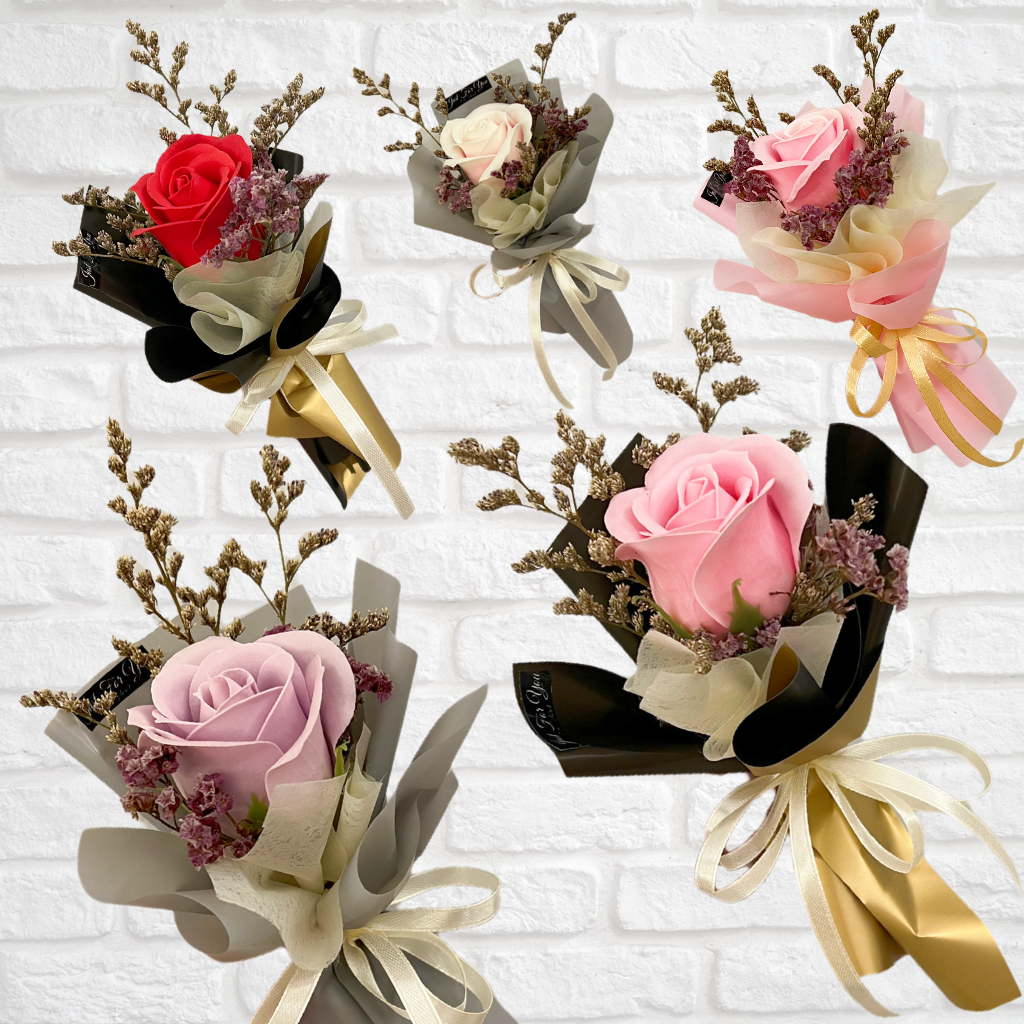 Mini Bunga Sabun Soap Flower Rose Bouquet Surprise Gift Box Dried ...