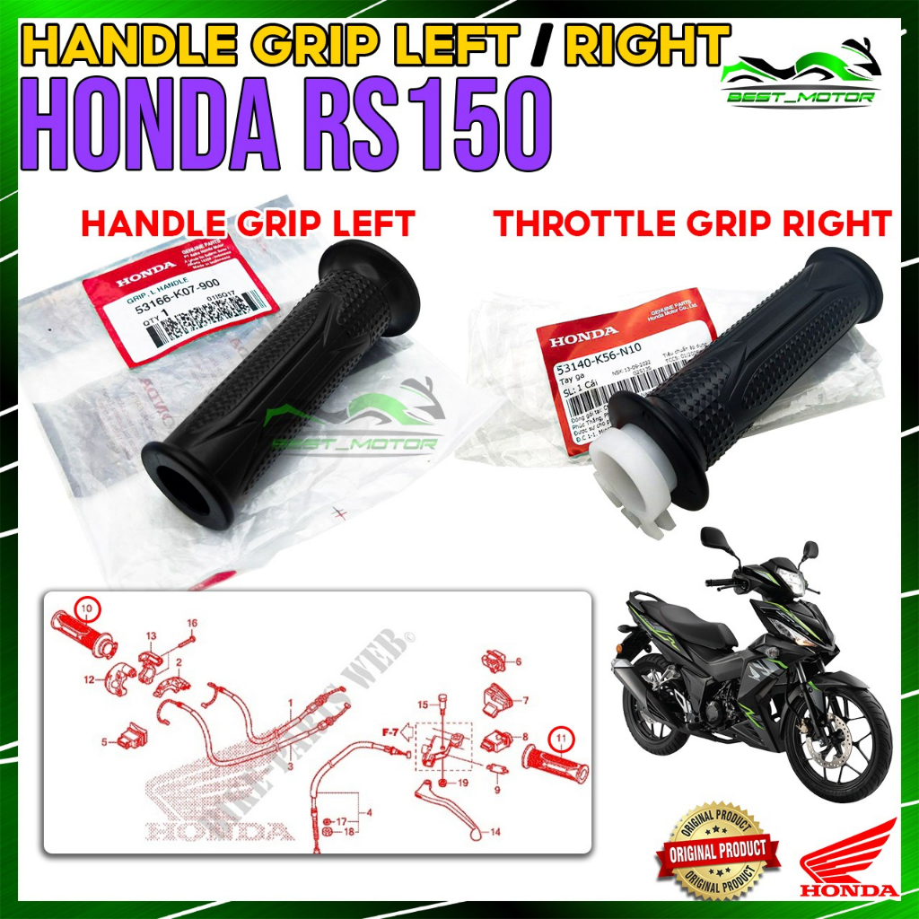 HANDLE GRIP HONDA RS150 / RSX 150 / RSX150 / RS 150 R / RS150R Standard ...