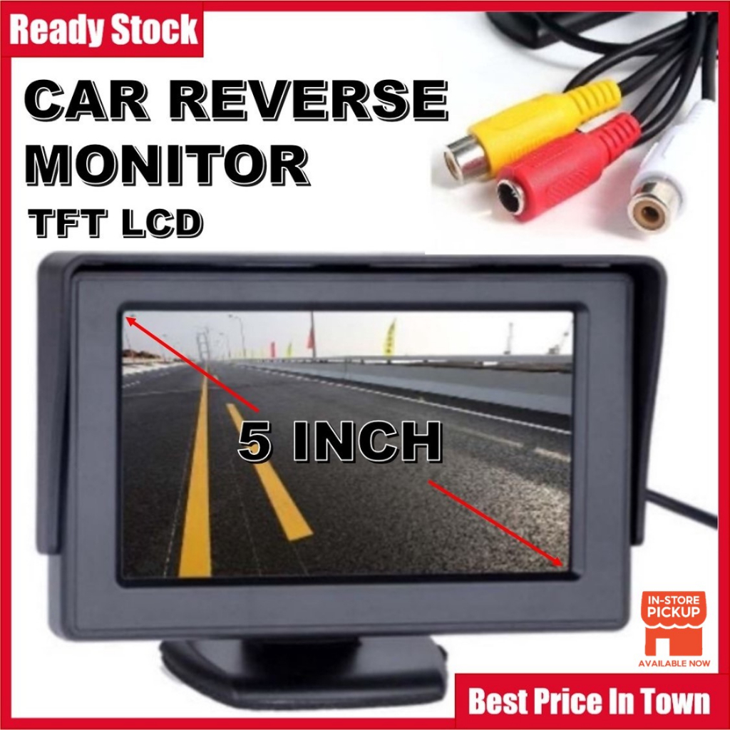 5 Inch Reverse Parking Monitor Front Stand Monitor Car LCD Monitor Rear ...