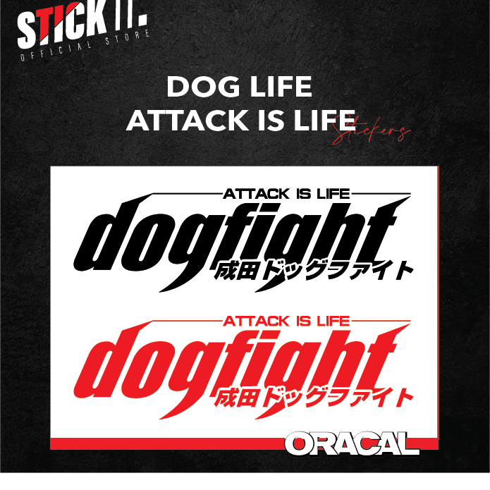 [READY STOCK] DOG FIGHT LOGO DECAL STICKER | Shopee Malaysia