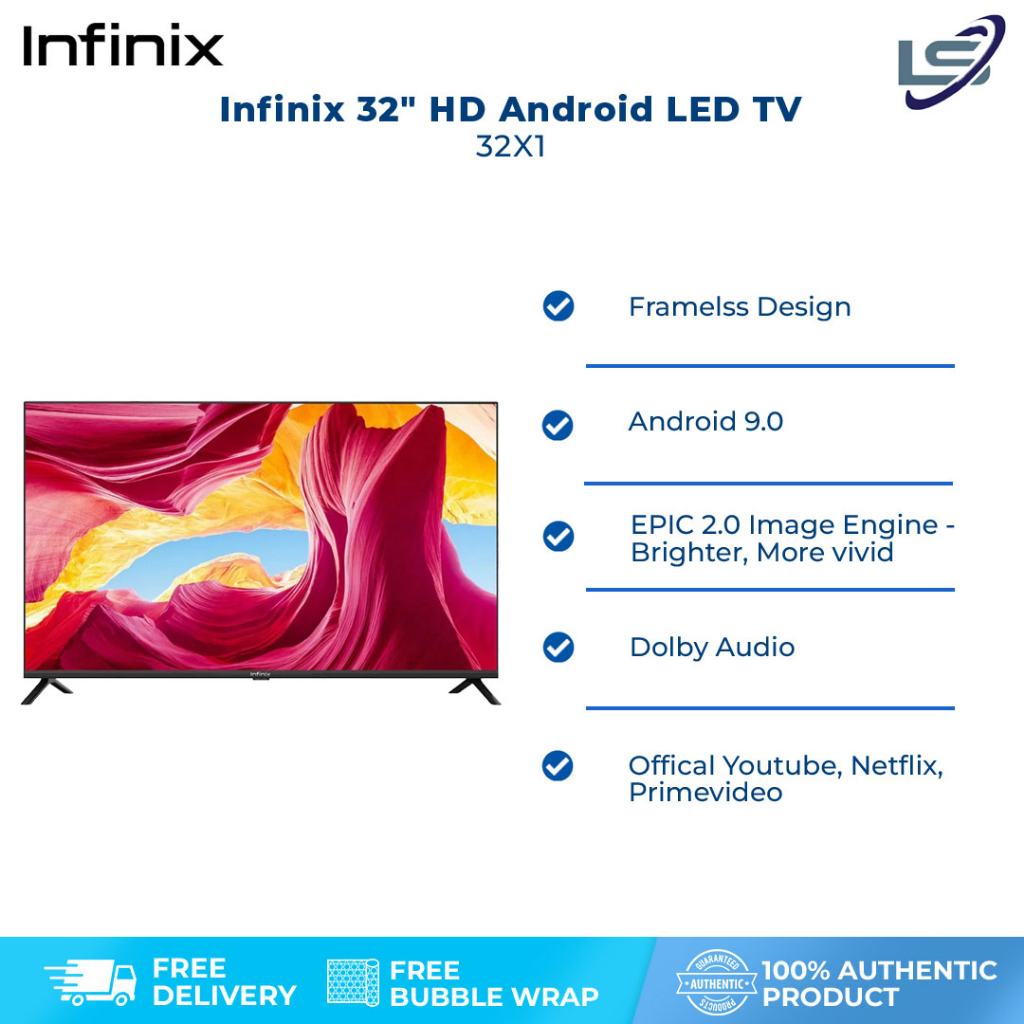 Infinix 32" HD Android LED TV 32X1 | Android 9.0 | EPIC 2.0 Image ...