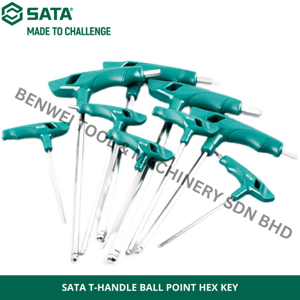 SATA T-HANDLE BALL POINT HEX KEY / ALLEN KEY / 2MM 2.5MM 3MM 4MM 5MM ...