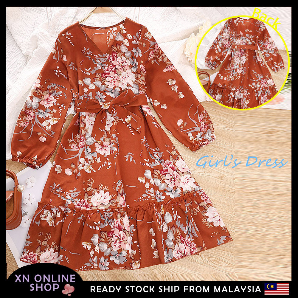 Korean Fashion Style Girl Perempuan Budak Dress Gaun Children Kids Baby ...