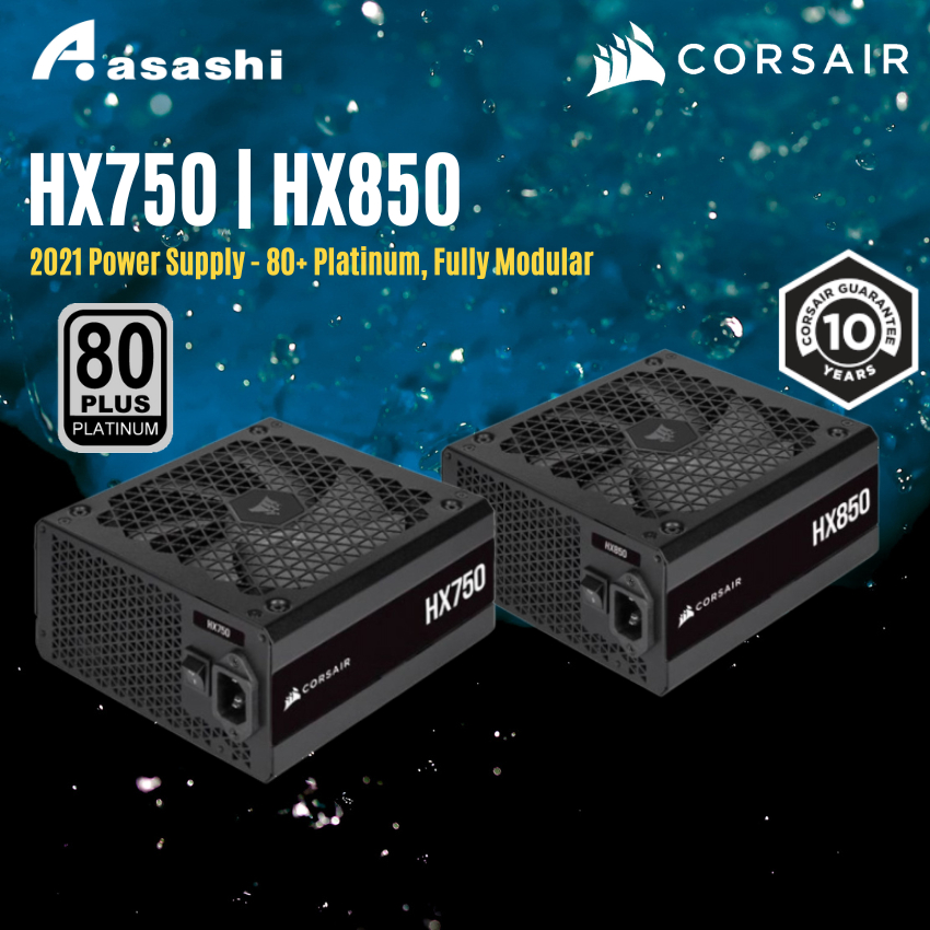 Corsair HX750 HX850 2021 Power Supply - 80+ Platinum, Fully Modular diy ...