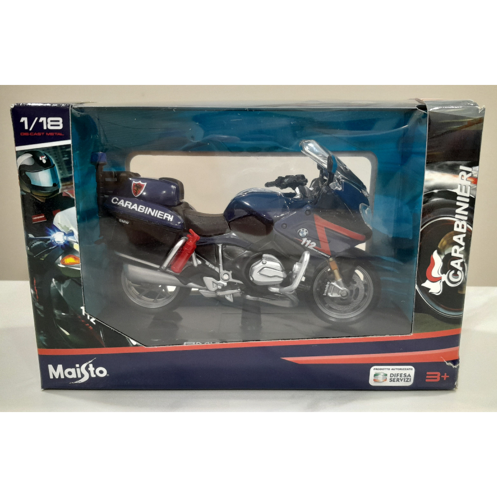Maisto 1:18 Diecast BMW R1200RT Italy Military Police Motorcycle ...