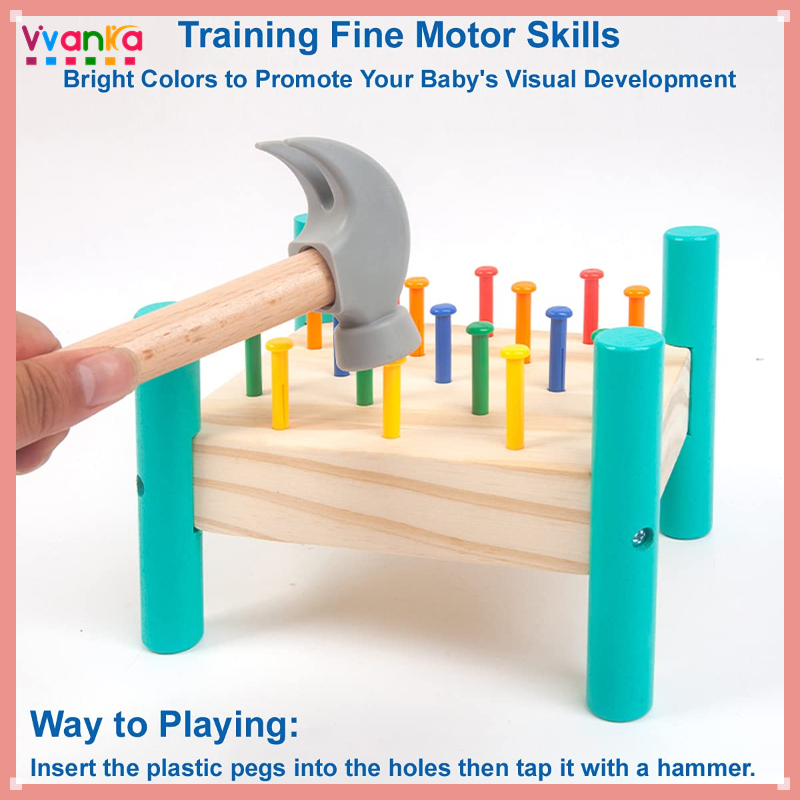 VVANKA [From KL] Baby Workbench Pounding Hammer Toy Educational ...