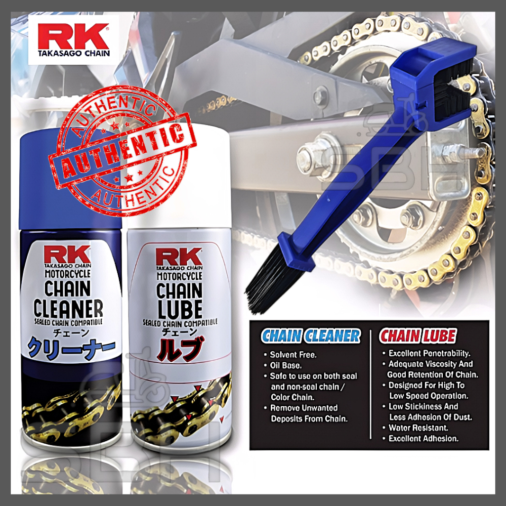 100% AUTHENTIC RK TAKASAGO MOTORCYCLE CHAIN LUBE AND CHAIN CLEANER ...