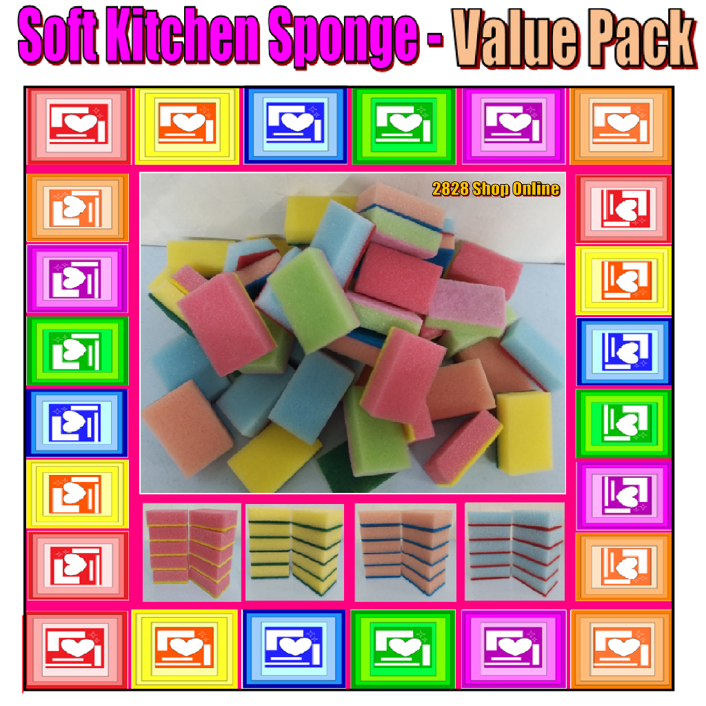Eco Soft Sponge Cube [ 5 in 1 - Value Pack ] / {Home Care Washer Usage ...