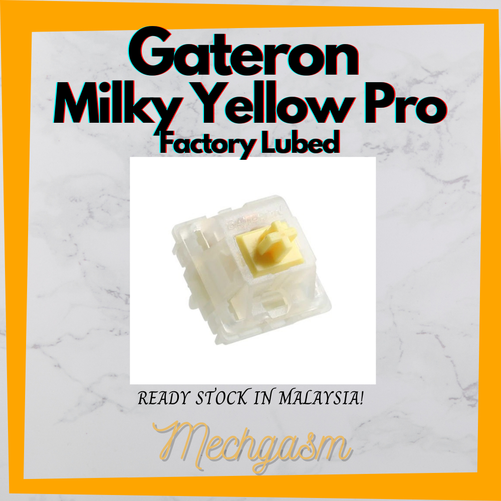 Gateron Milky Yellow Pro Factory Lubed Mechanical Keyboard Linear ...