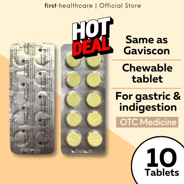 [READY STOCK!] Sunward Suntacid Tablet 50mg Same As Gaviscon Relieve ...