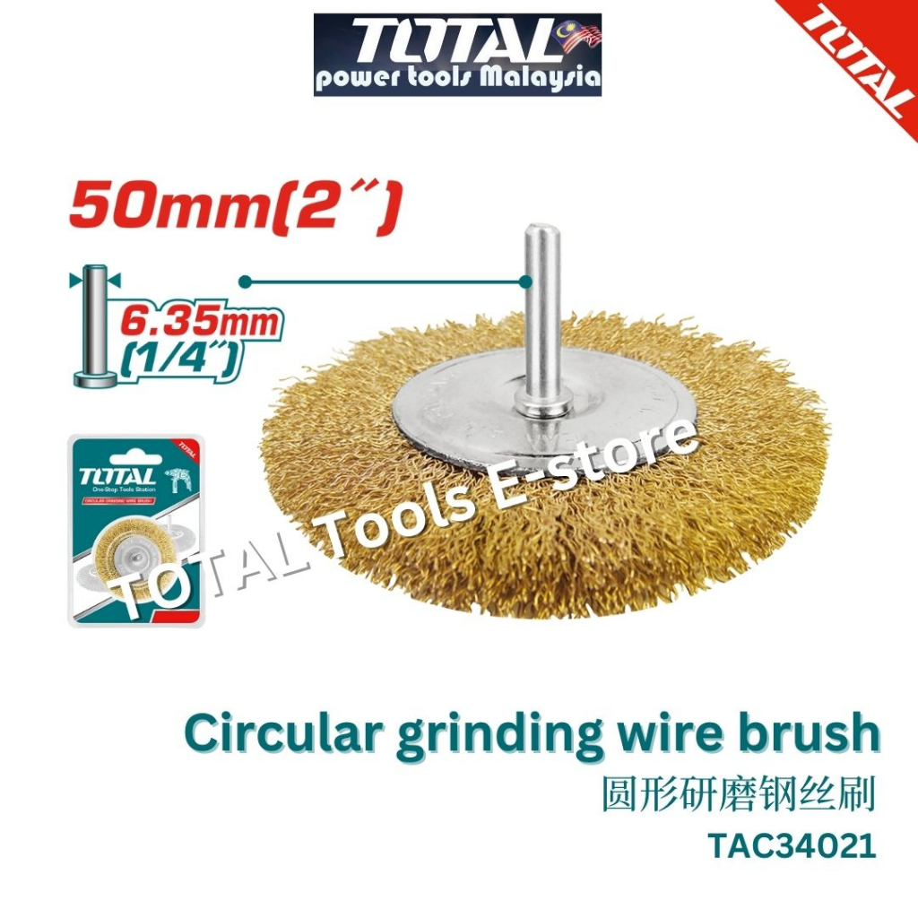 TOTAL Circular grinding wire brush 2'' / 3'' - TAC34021 TAC34031 ...