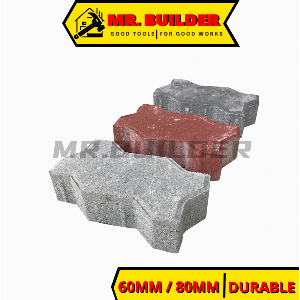 MR. BUILDER Z Paver 60MM 80MM Interlocking Paver Brick Bricks Pavers ...