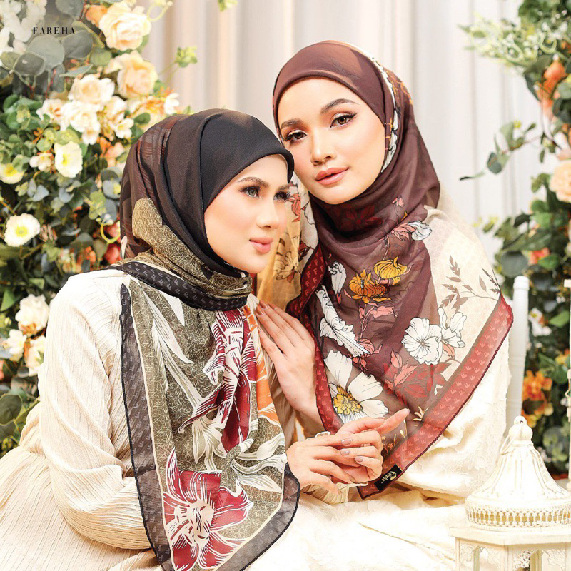Tudung Fareha Blooming Garden Chiffon | Tudung Fareha Blooming Garden ...