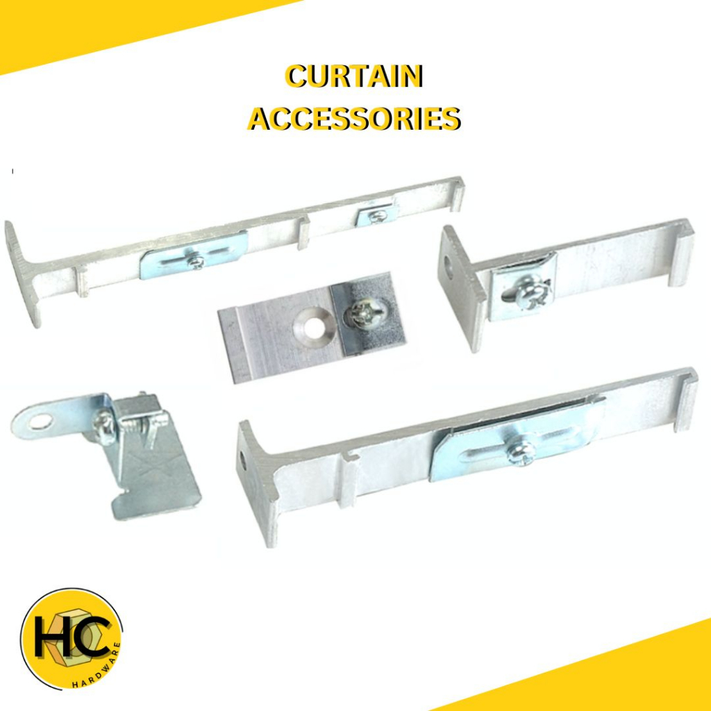 MF Aluminium Curtain Track Bracket Fitting Part Accessories ( Single ...