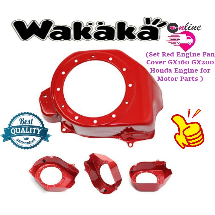 Set Red Engine Fan Cover GX160 GX200 Honda Engine for Motor Parts ...