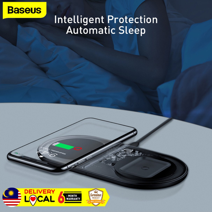(SALE) Original Baseus Simple 2in1 Wireless Charger Turbo Edition 24W ...