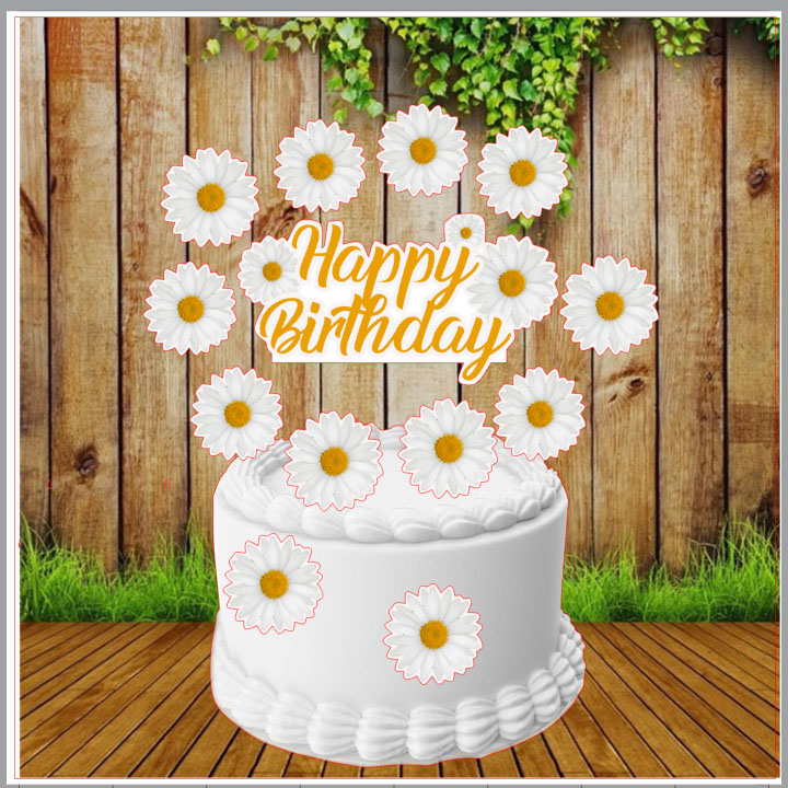 Daisy White Flowers Cake Topper 001 | Shopee Malaysia