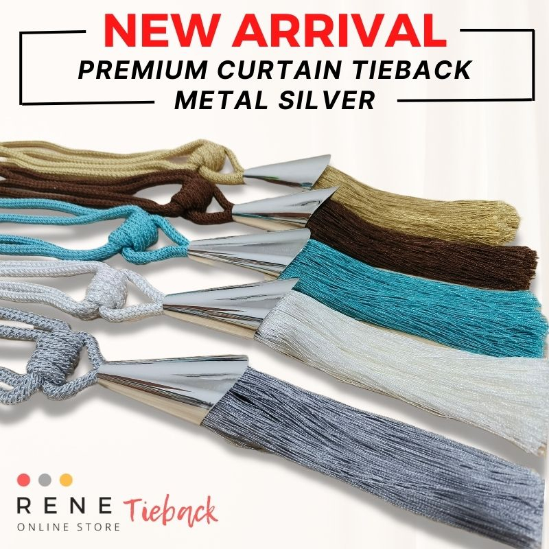 RENEOS Premium Curtain Tieback Metal Silver / Tali Ikat Langsir / Tali ...