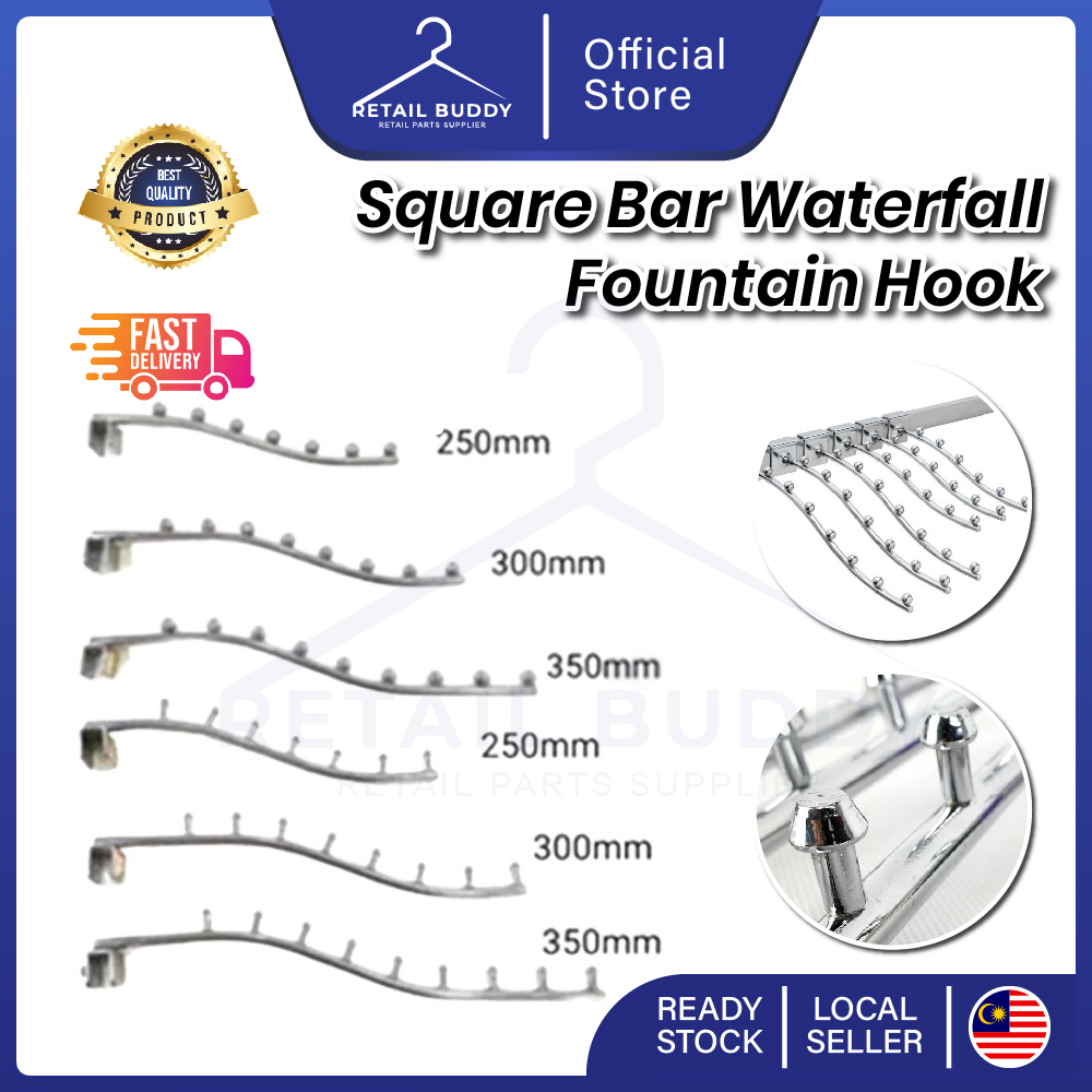 High Quality Chrome Square Bar Waterfall Fountain Hook with Mushroom or ...