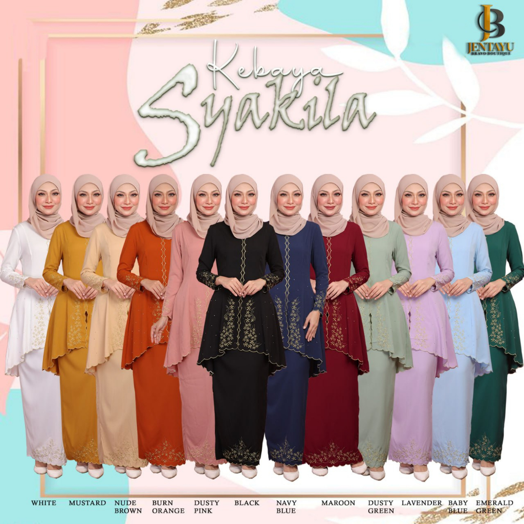 Syakilla Kebaya (S, M, L, XL) | Shopee Malaysia