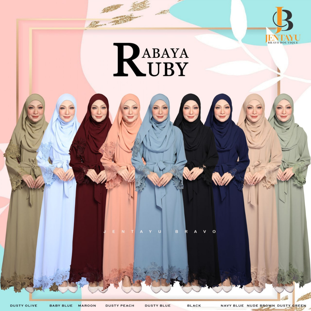 [ JENTAYU BRAVO BOUTIQUE ] RUBY ABAYA - HARI RAYA - KENDURI - DINNER ...