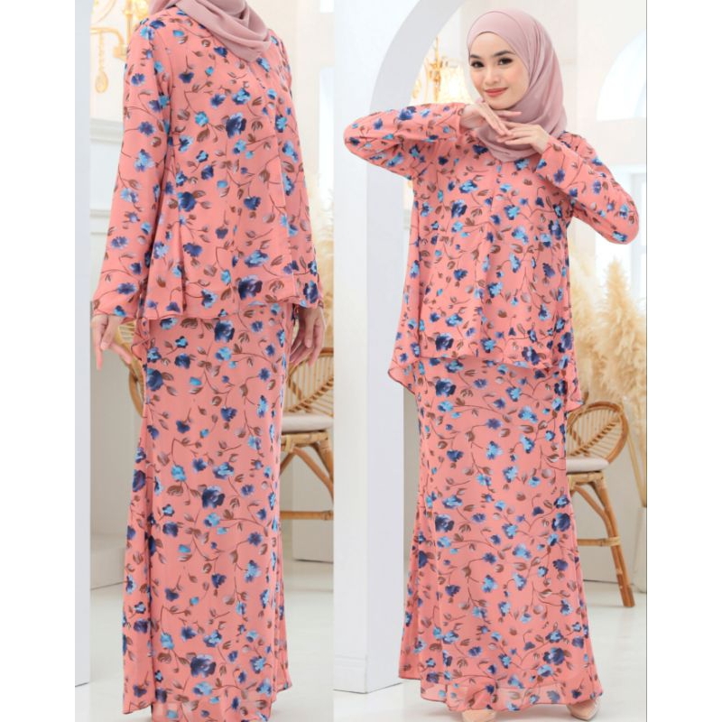NEW CORAK bunga kecil2 ARABELLA DOLL KURUNG FLOWY NURSING Friendly S to ...