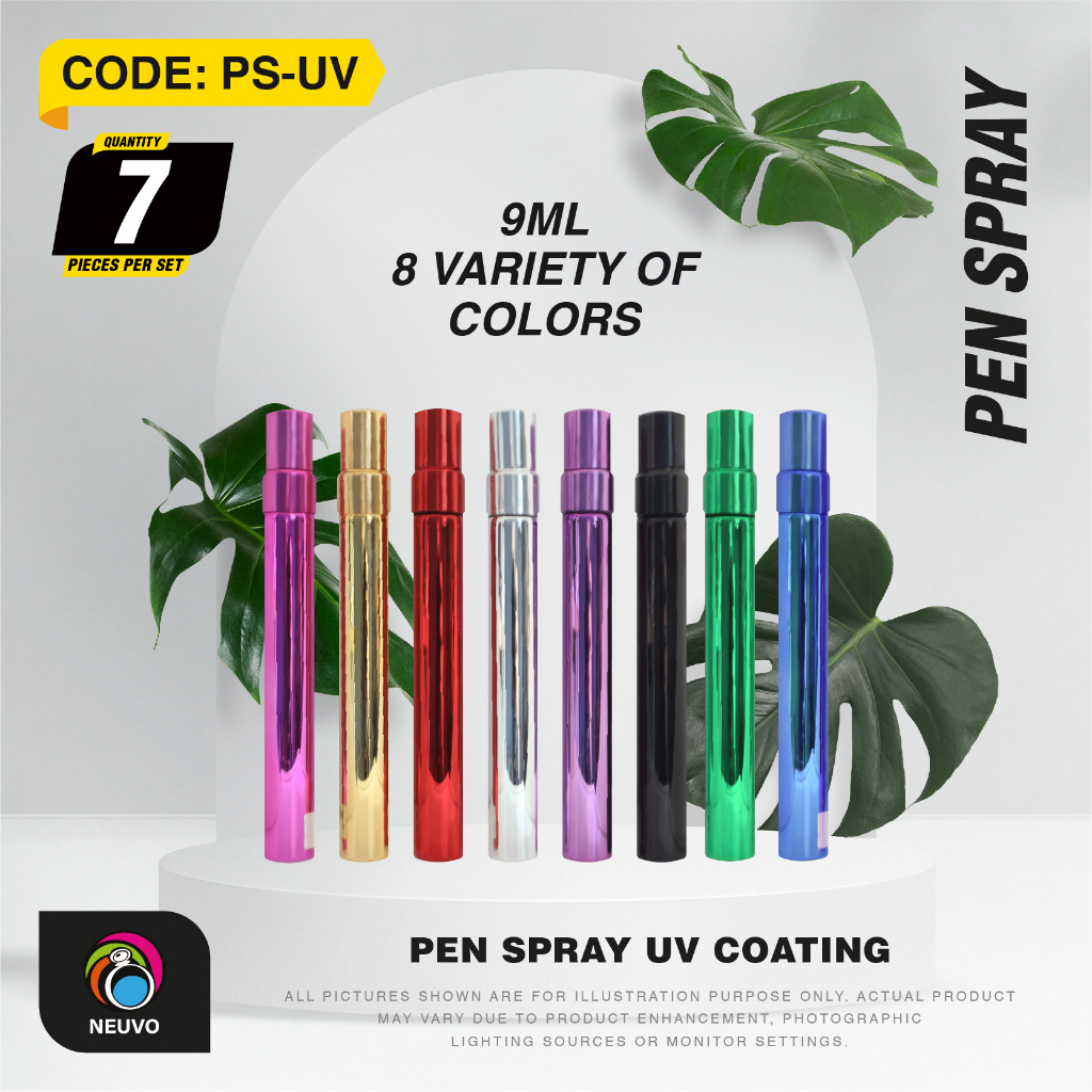 {7PSC}PENSPRAY UV COATING 9 ML COLOUR, PENSPRAY UV BODY PERFUME SPRAY ...