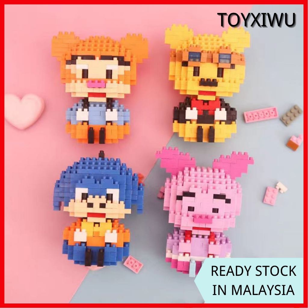Mini Block Winnie The pooh Disney Block Cute building block brick blok ...
