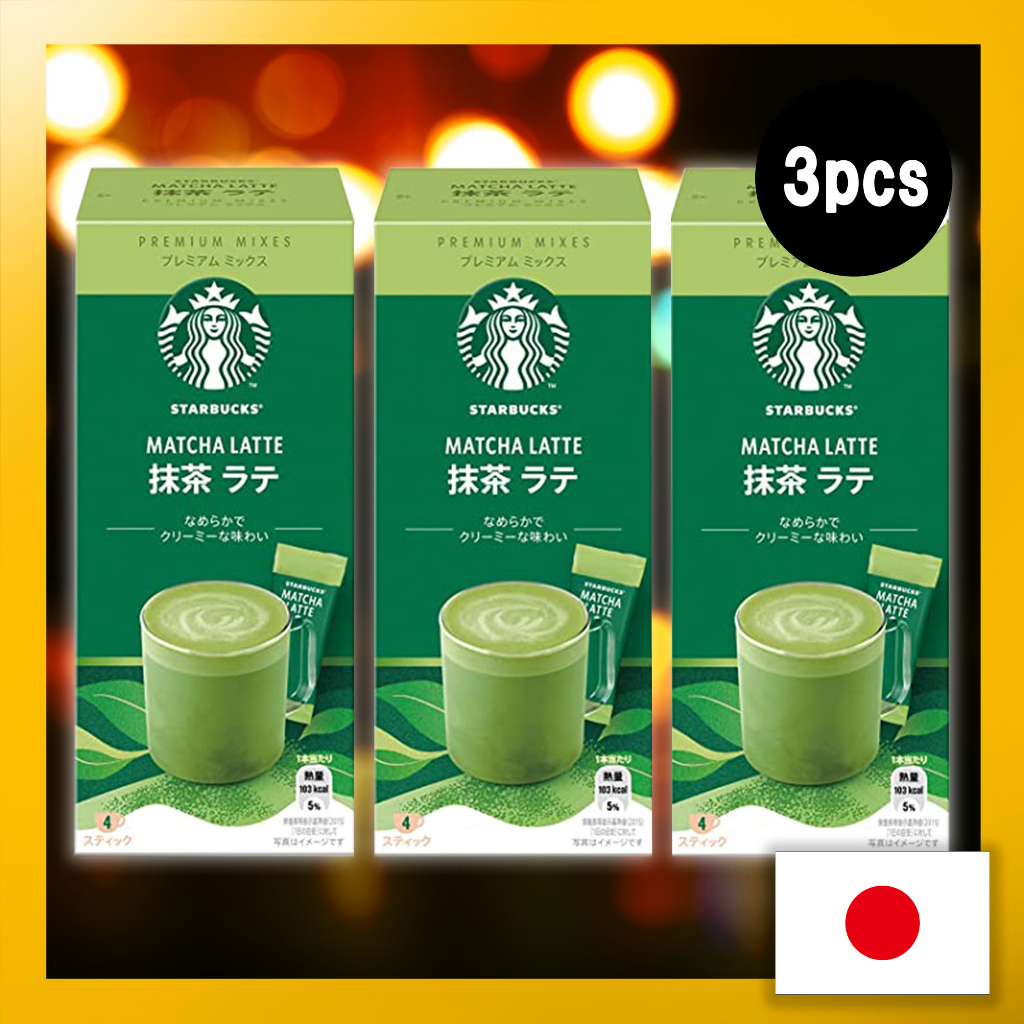 Nestle Starbucks® Premium Mix Green Tea Latte Stick Coffee 4P x 3 boxes ...