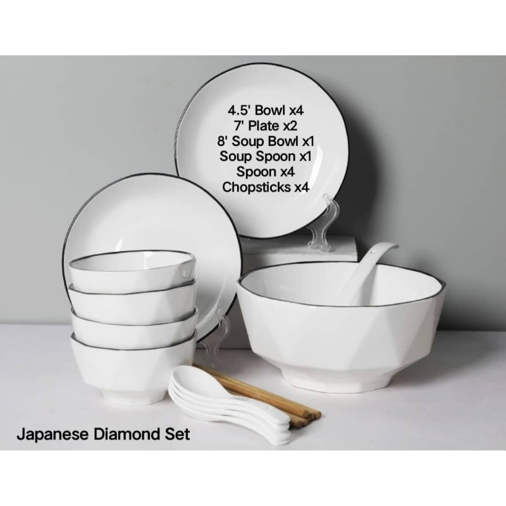 Nordic Luxury Set Ceramic Tableware/ Dinnerware Set Dinner Plate / Bowl ...