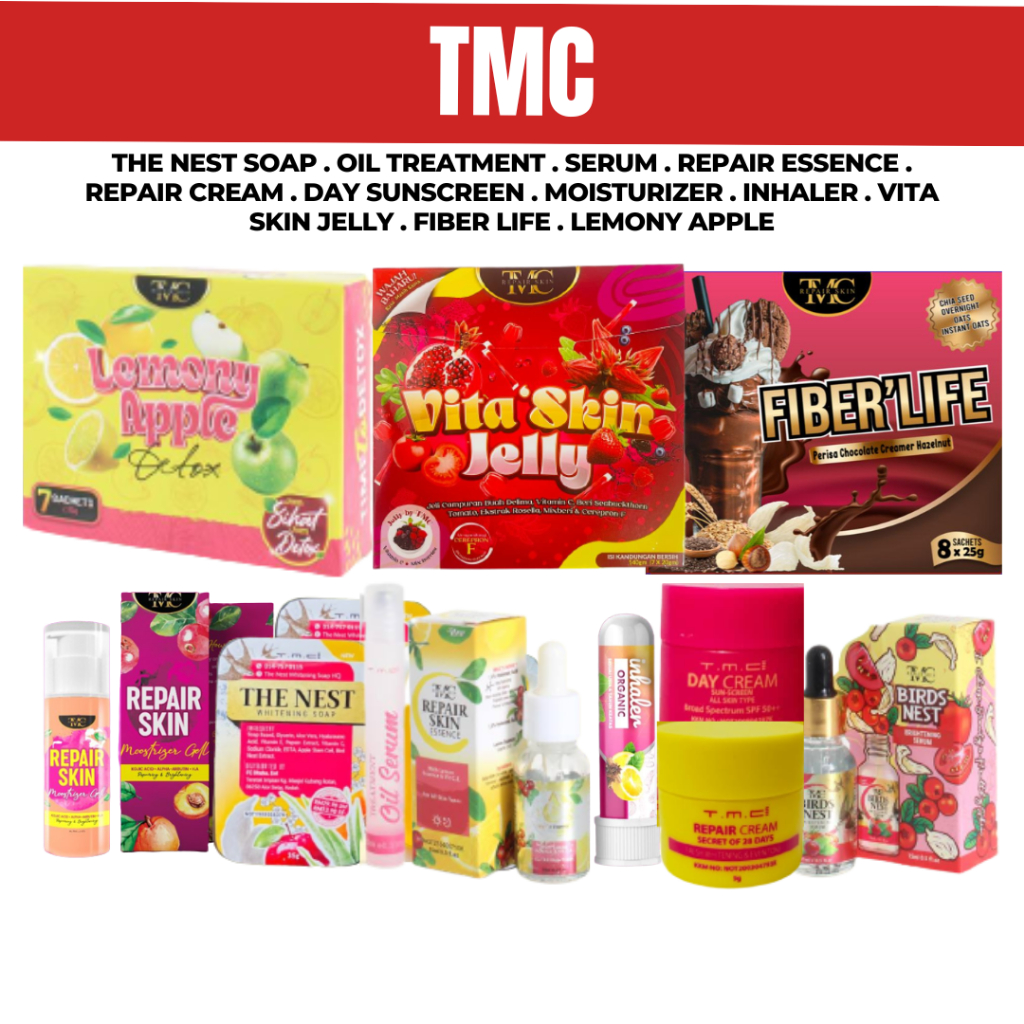 ORI HQ TMC Skincare Sets Repair Cream Day Sunscreen The Nest Soap Oil ...