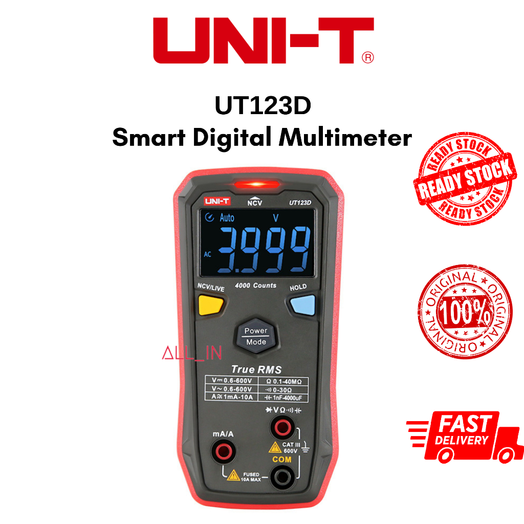 UNI-T UT123D Smart Digital Multimeter ~ Ready Stock ‼️ 💯 👍 | Shopee ...