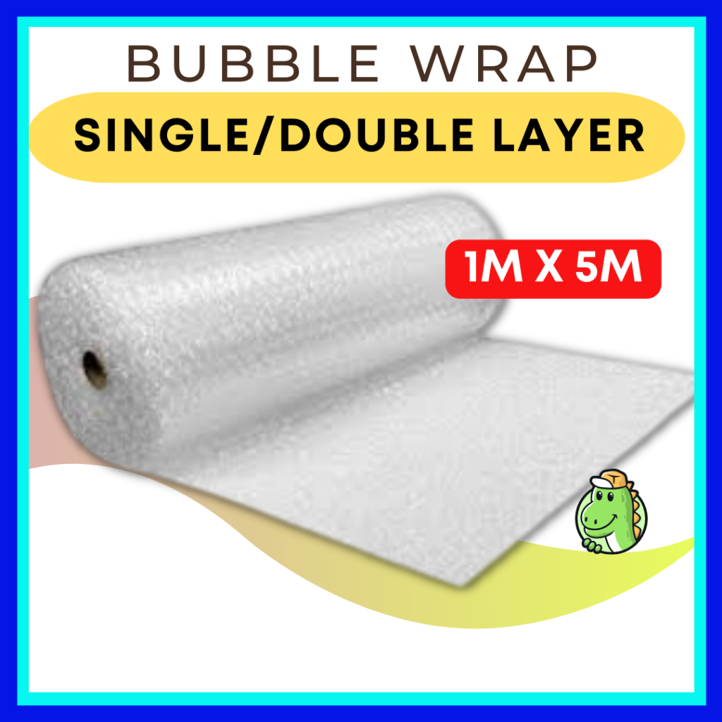 Bubble Wraps Single Layer Double Layer 1Meter X 5 Meter | Shopee Malaysia