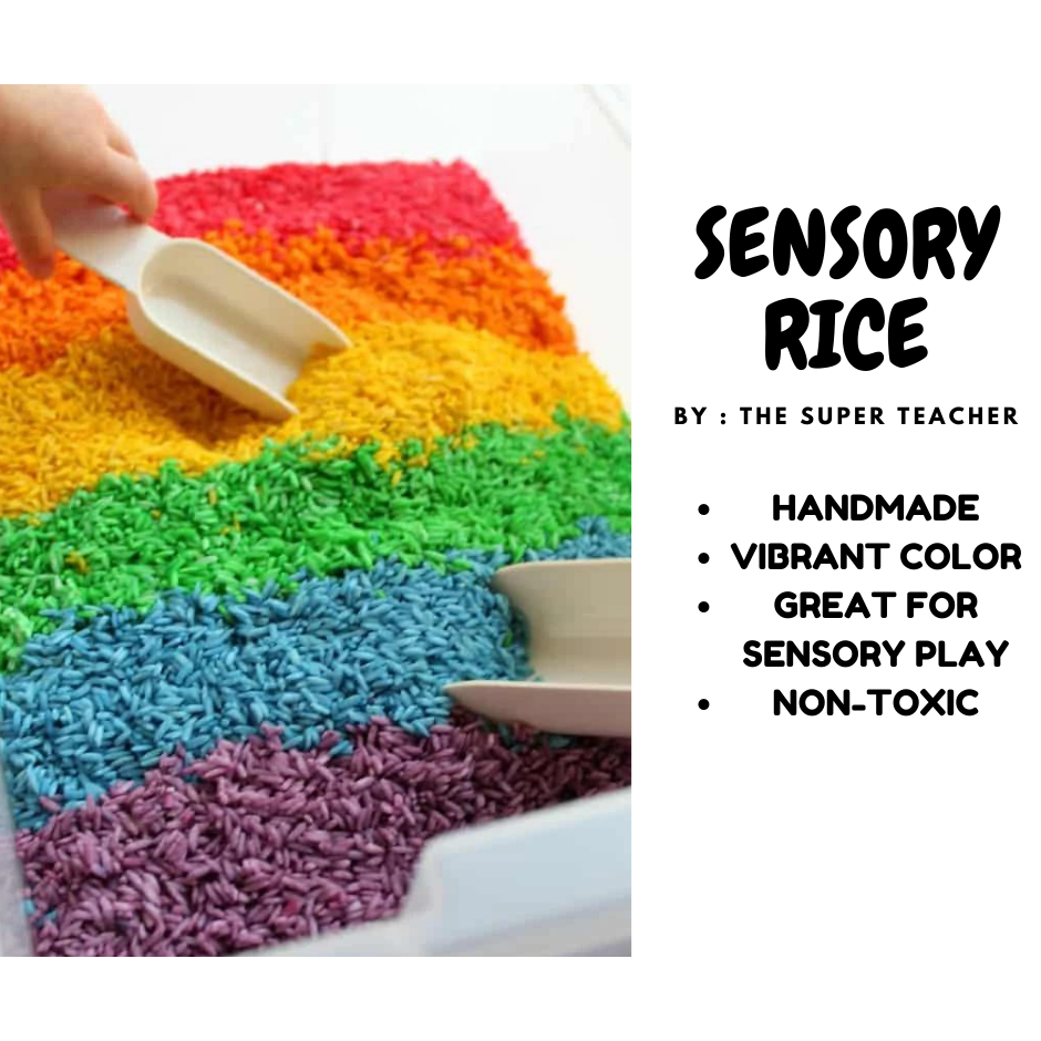 MONTESSORI / SENSORY PLAY : COLOURFUL RICE / RAINBOW RICE (150G & 300G ...