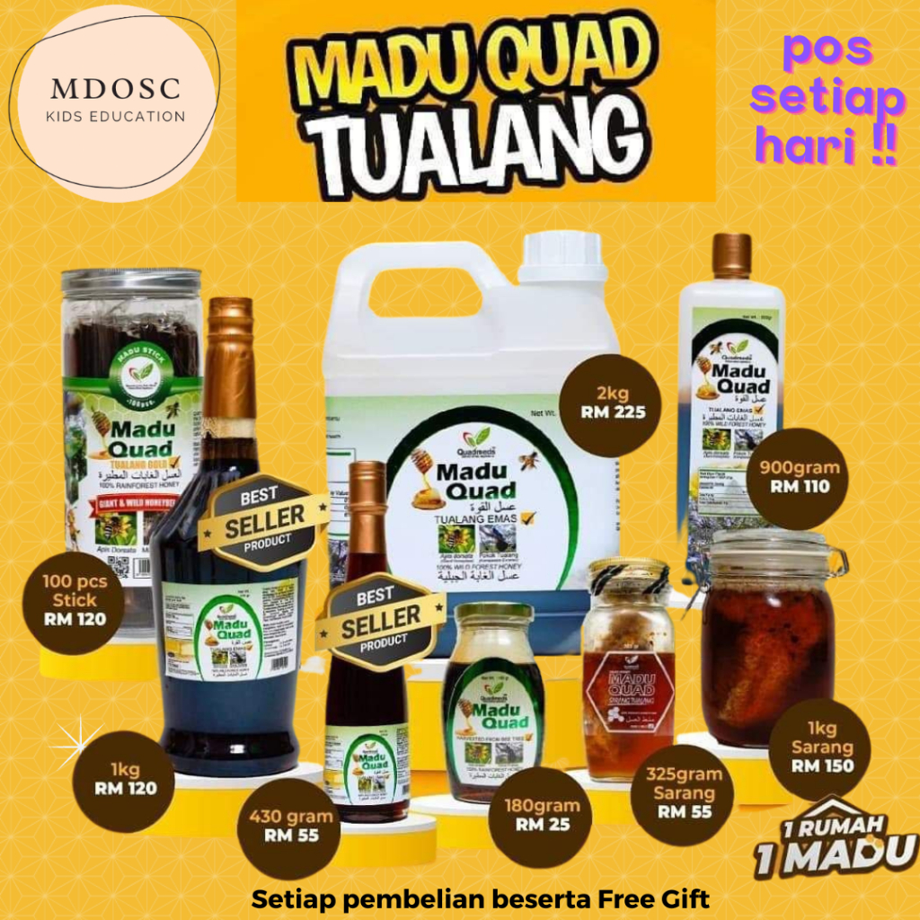 MADU TUALANG ASLI MADU QUAD TUALANG EMAS - LEBAH APIS DORSATA HONEY ...