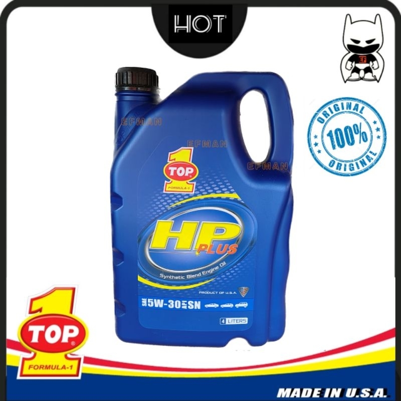 USA TOP 1 ONE HD PLUS 5W30 SYNTHETIC ENGINE OIL 4L API SN ORIGINAL ...