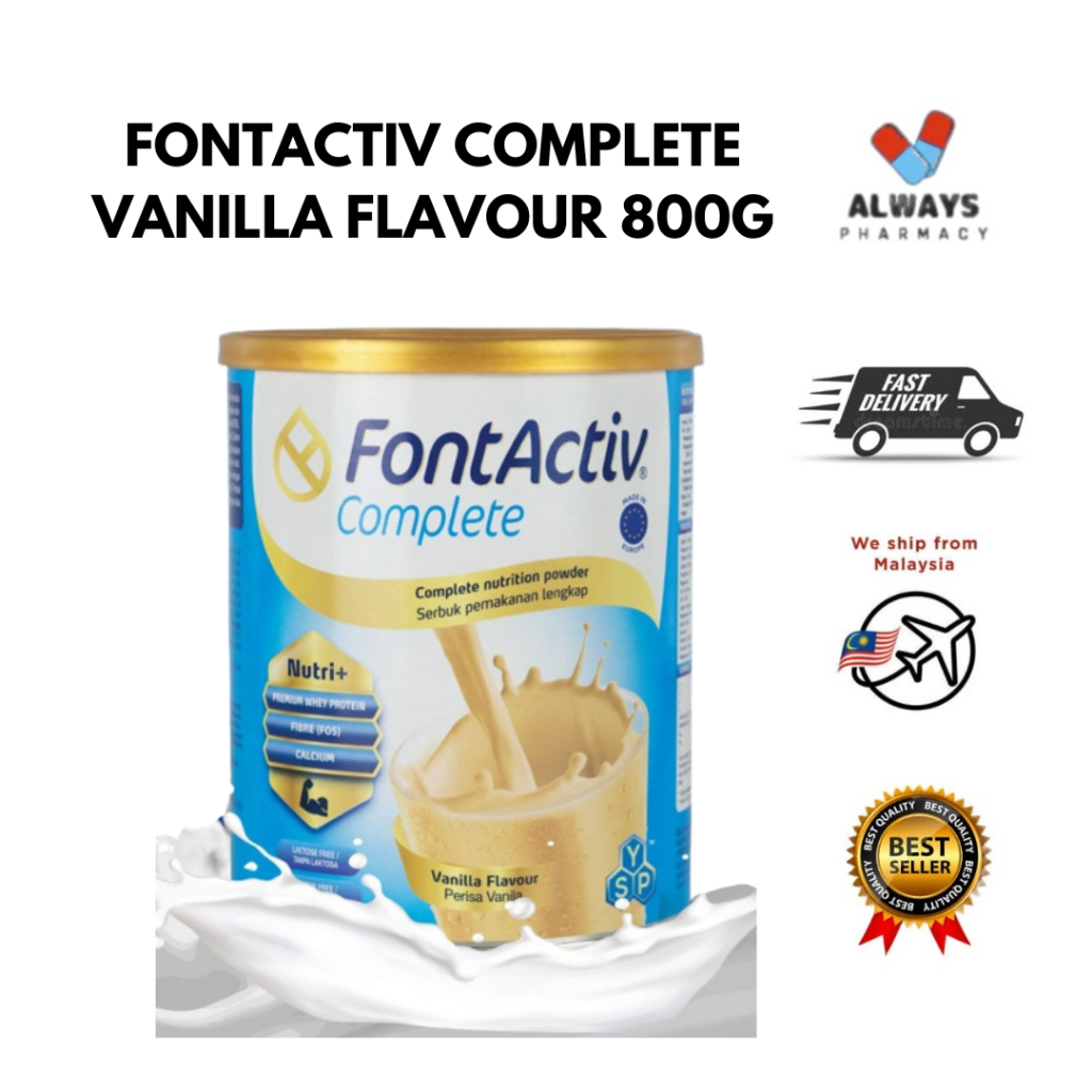 FONTACTIV COMPLETE VANILLA FLAVOUR 800g (EXP:8/2024) | Shopee Malaysia