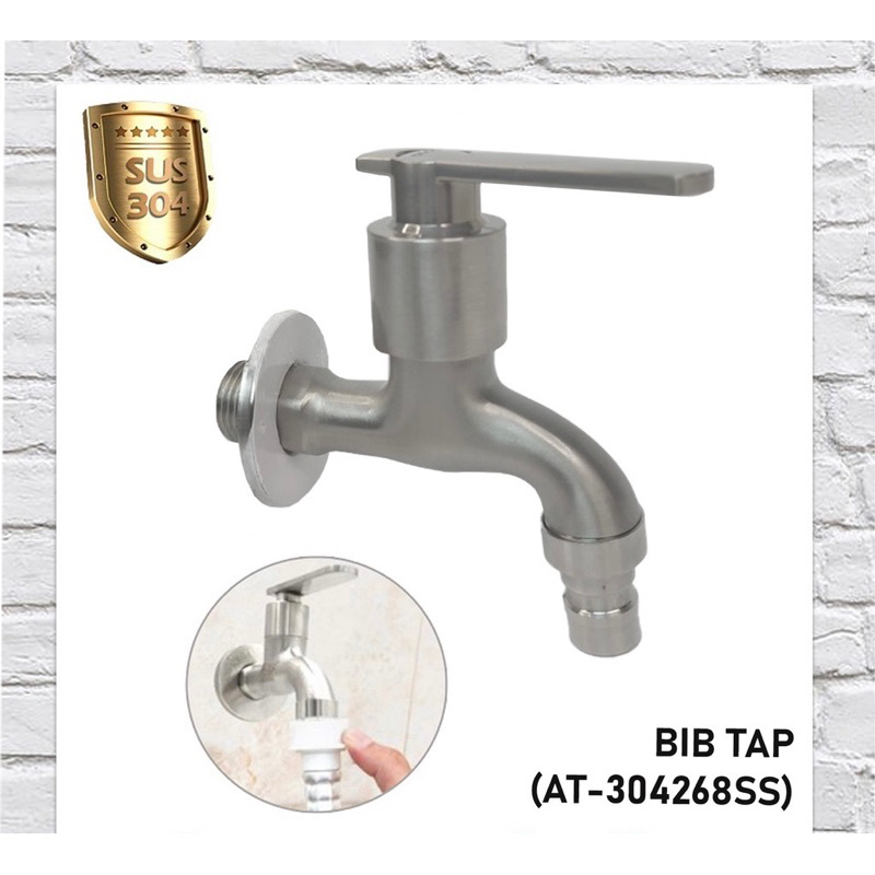 Water Tap Stainless Steel SUS304 Washing Machine Faucet Wall Water Tap ...