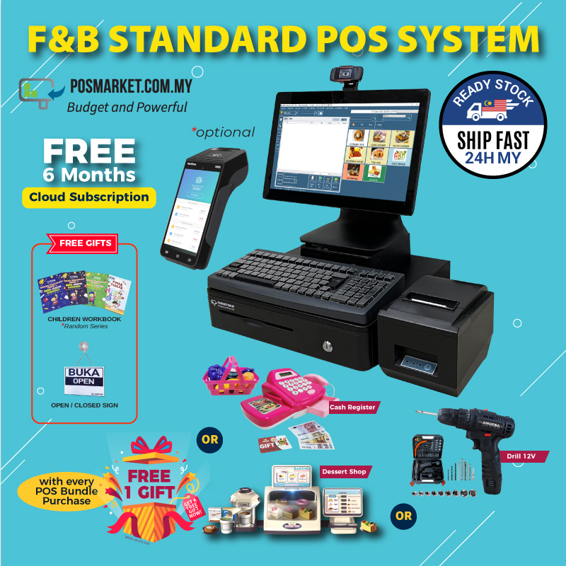 Mini POS System (FnB Standard) Cafe, Restaurant, Kedai Makan, Food ...