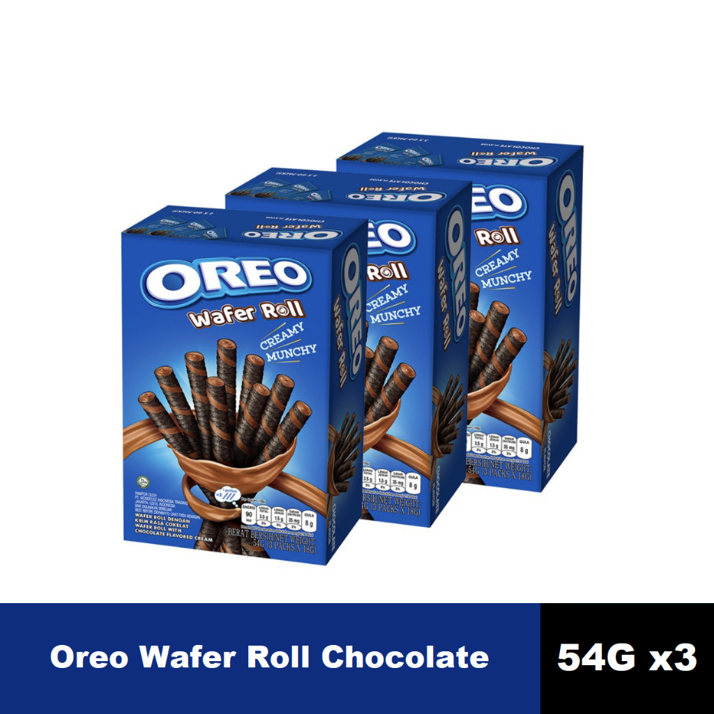Oreo Wafer Roll Chocolate ( 54g x 3 ) | Shopee Malaysia